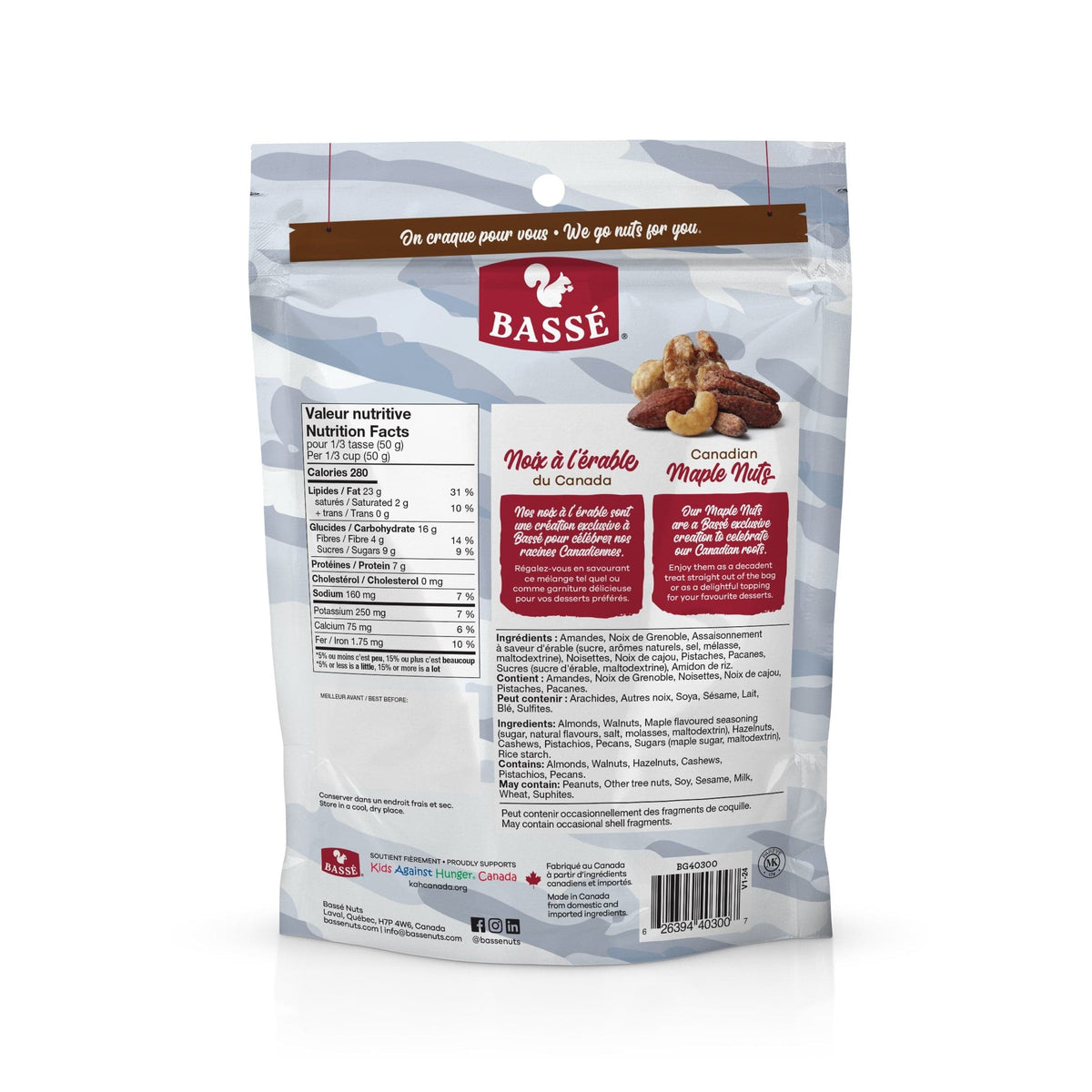 Canadian Maple Nuts Mix (198g) – Bassé Nuts