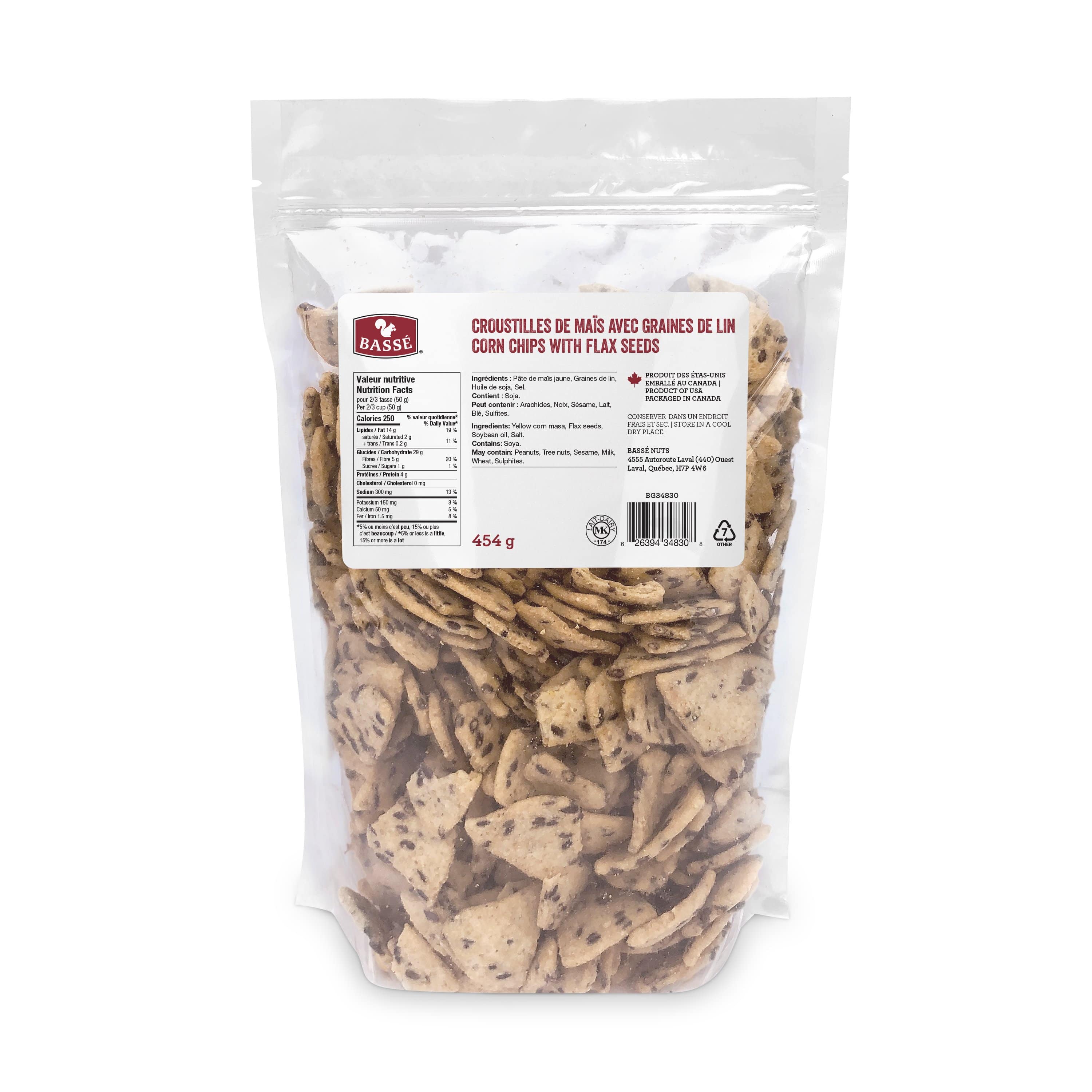 Corn Chips With Flax Seeds | Snacks | Bassé Nuts