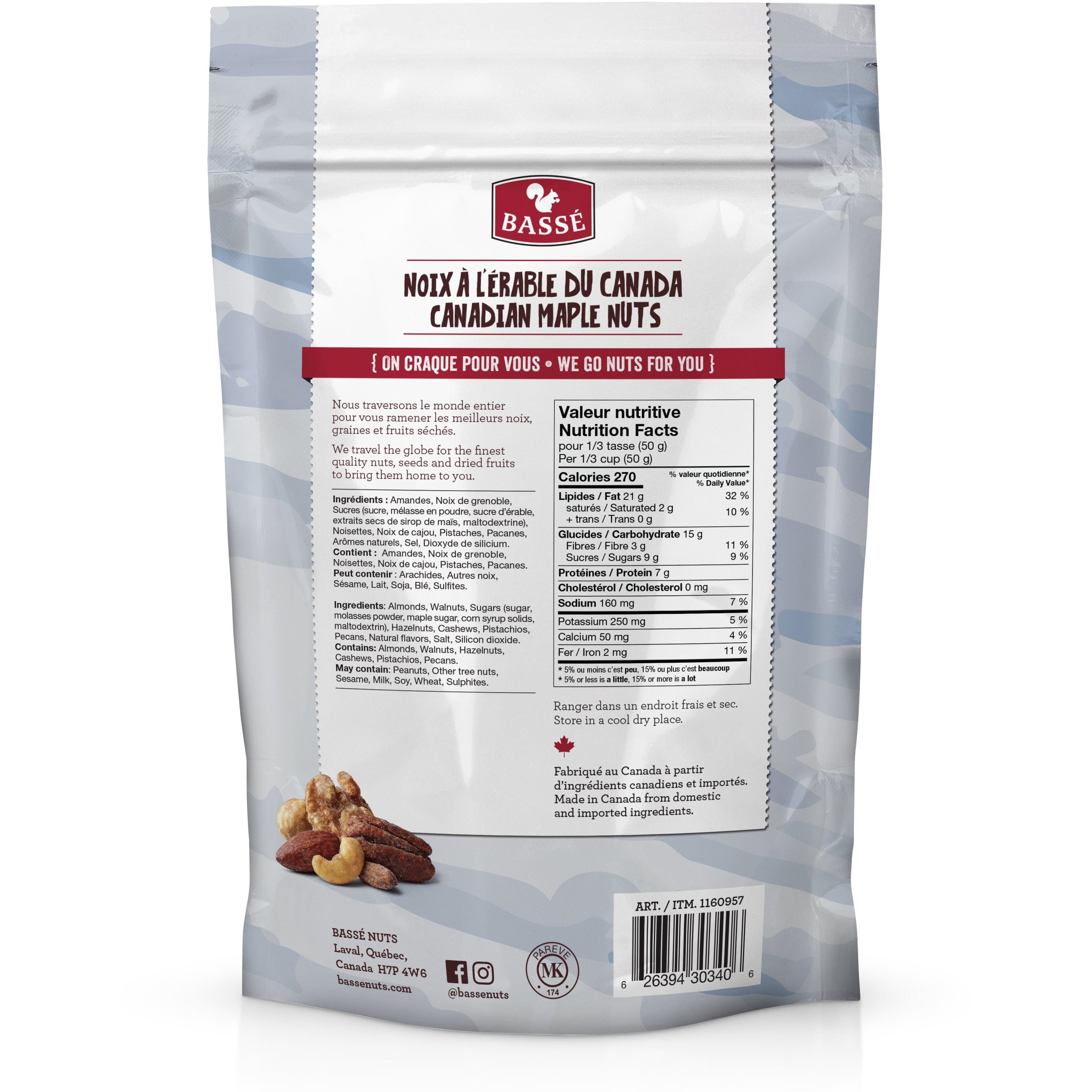 Canadian Maple Nut Mix | Nuts And Seeds | Bassé Nuts